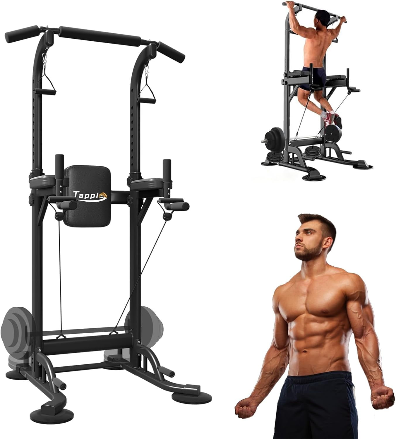 Power Tower Pull Up Bar for Home Gym, Multi Functional Pull Up Stand ...