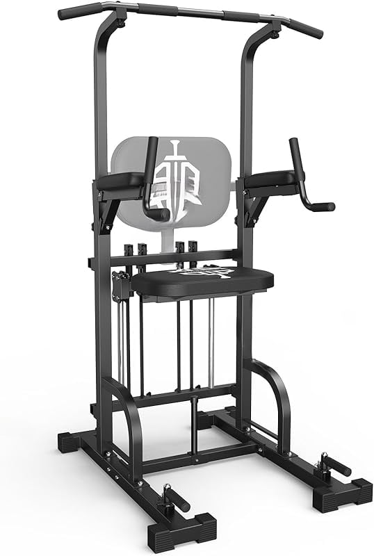 Power Tower Pull Up Bar Station, 450LBS Stable Pull Up Dip Station for ...
