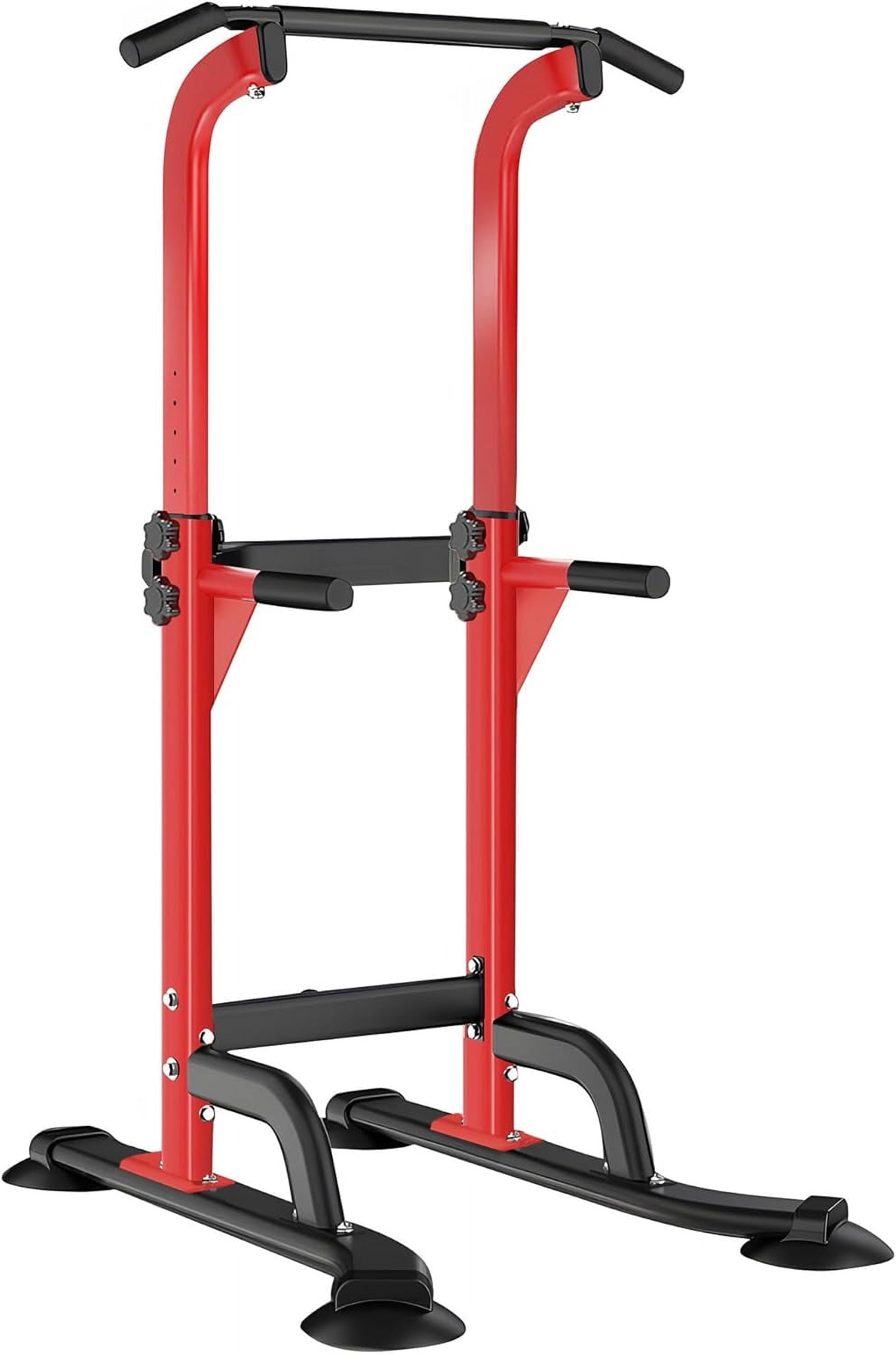 Power Tower Pull Up Bar and Dip Station Adjustable Height Dip Stand ...