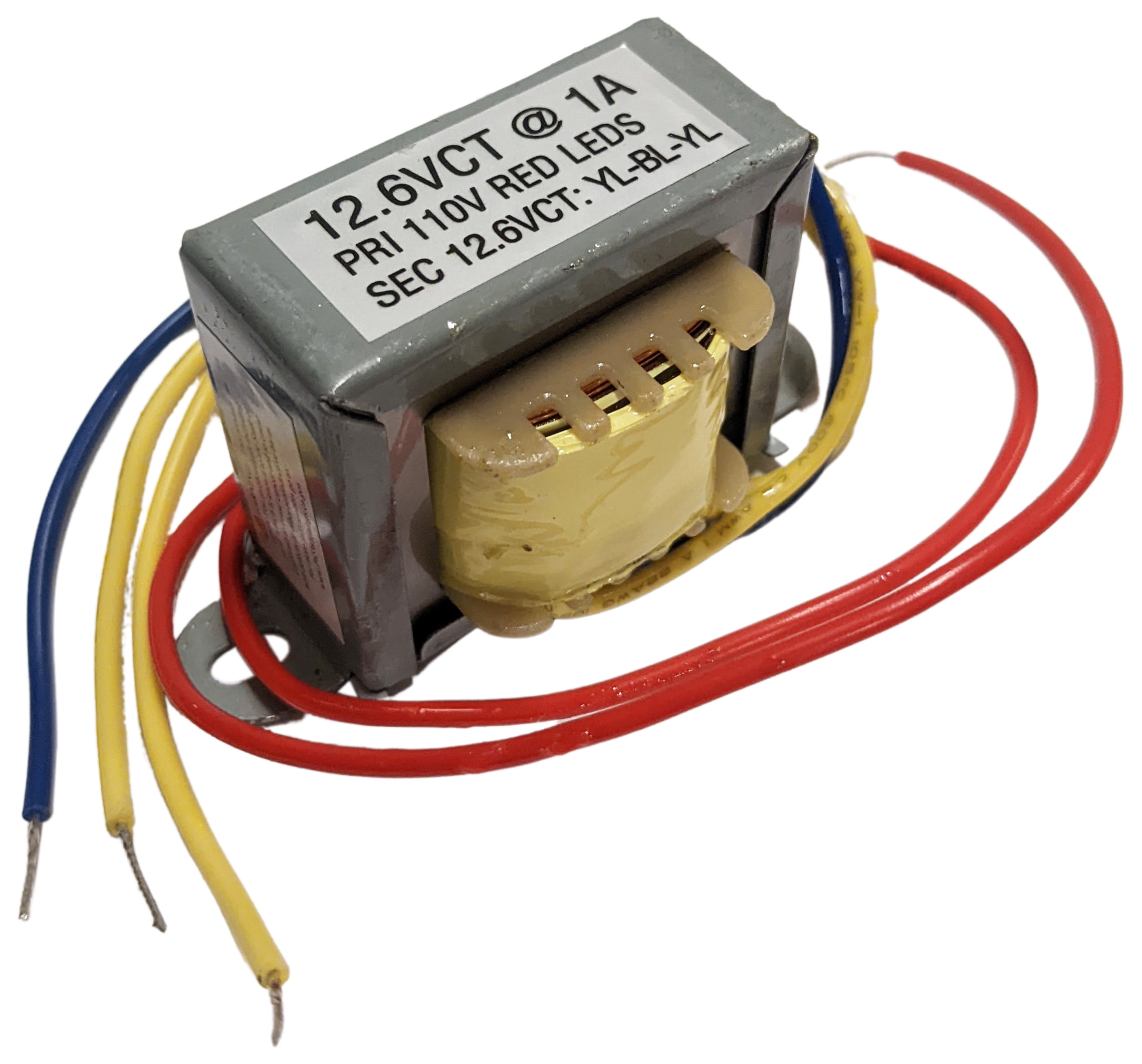 Power Transformer 12.6 VCT, 1A with Wire Leads and Foot Mount - Walmart.com