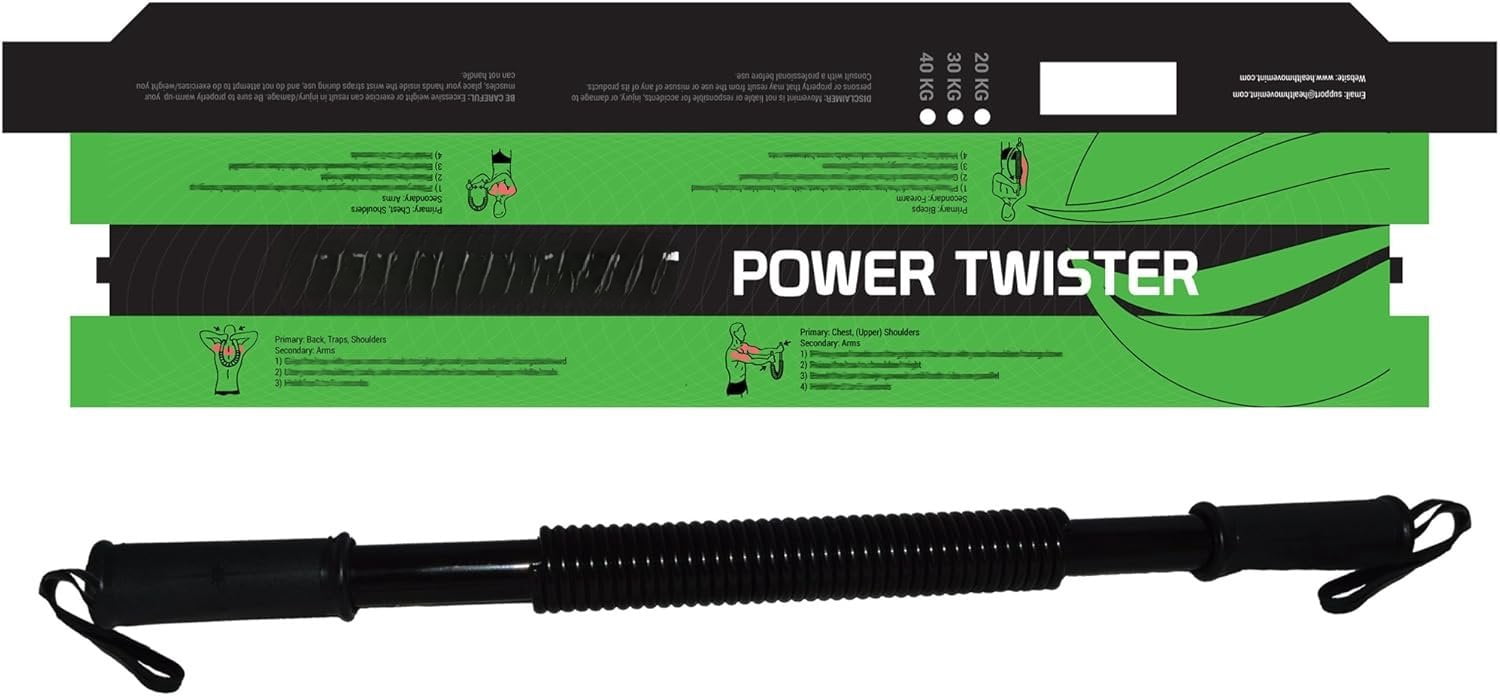 Power Twister Chest Resistance Spring Bar Exerciser (20KG to 100KG ...