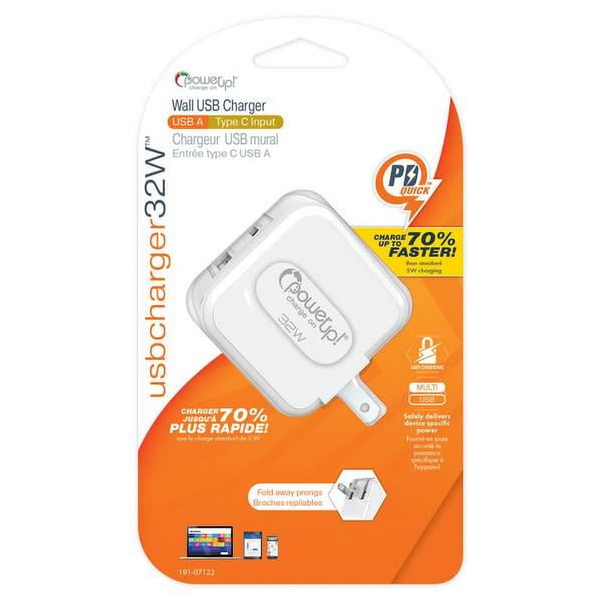 Power Up 32w USB-C Charger Wall Plug - Walmart.com