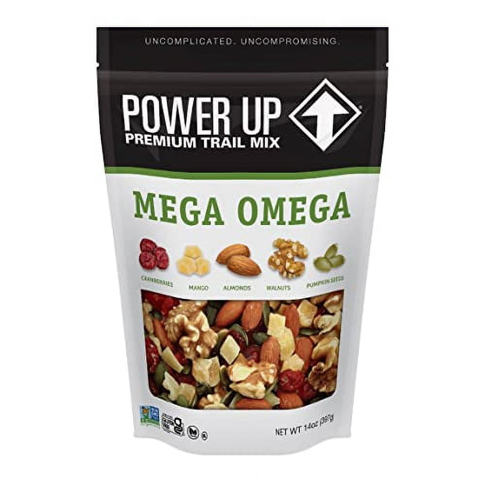 Power Up Gourmet Nut Bag, Mega Omega Trail Mix, 14 Ounce - Walmart.com