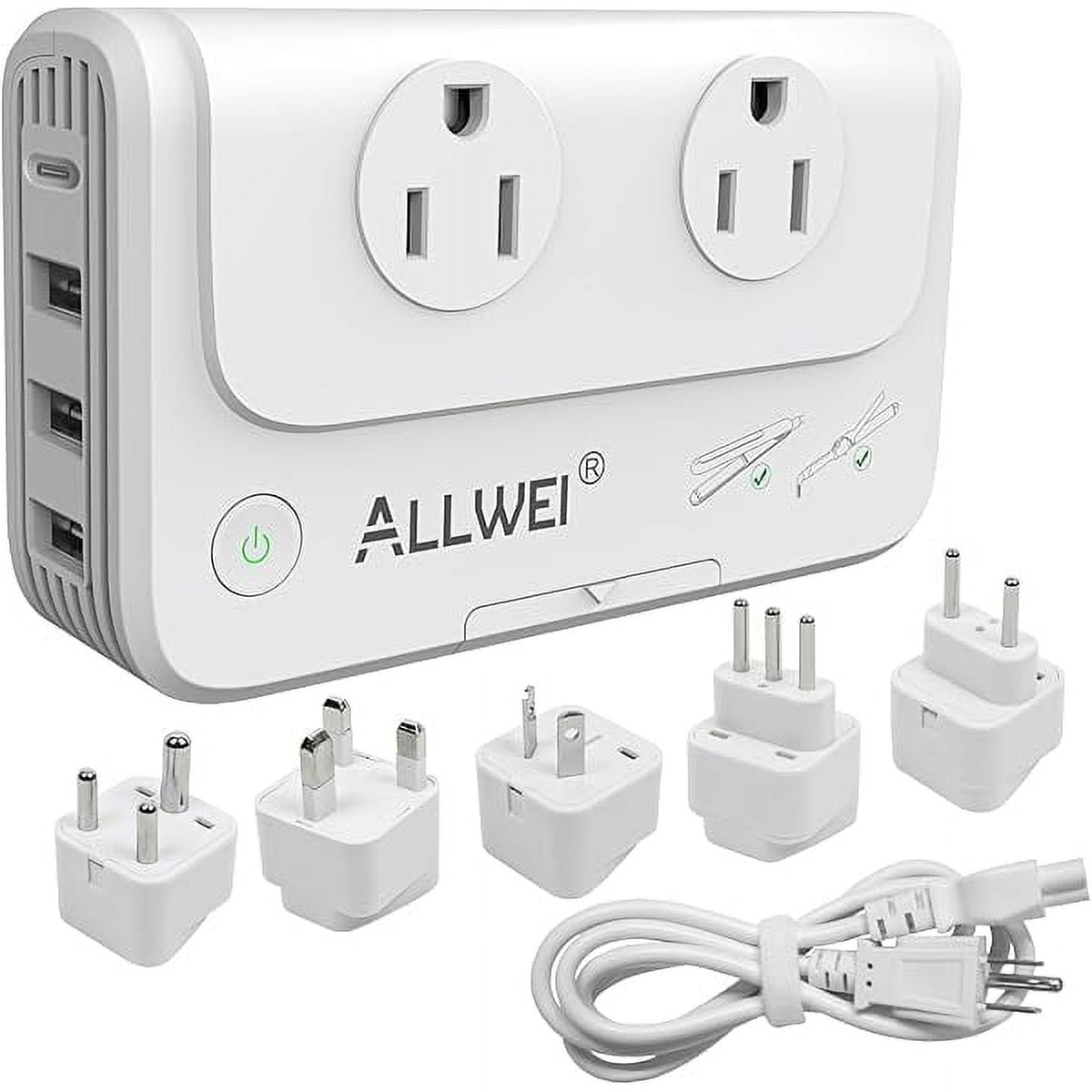 Power Voltage Converter 220V to 110V Step Down Travel Voltage Converter ...