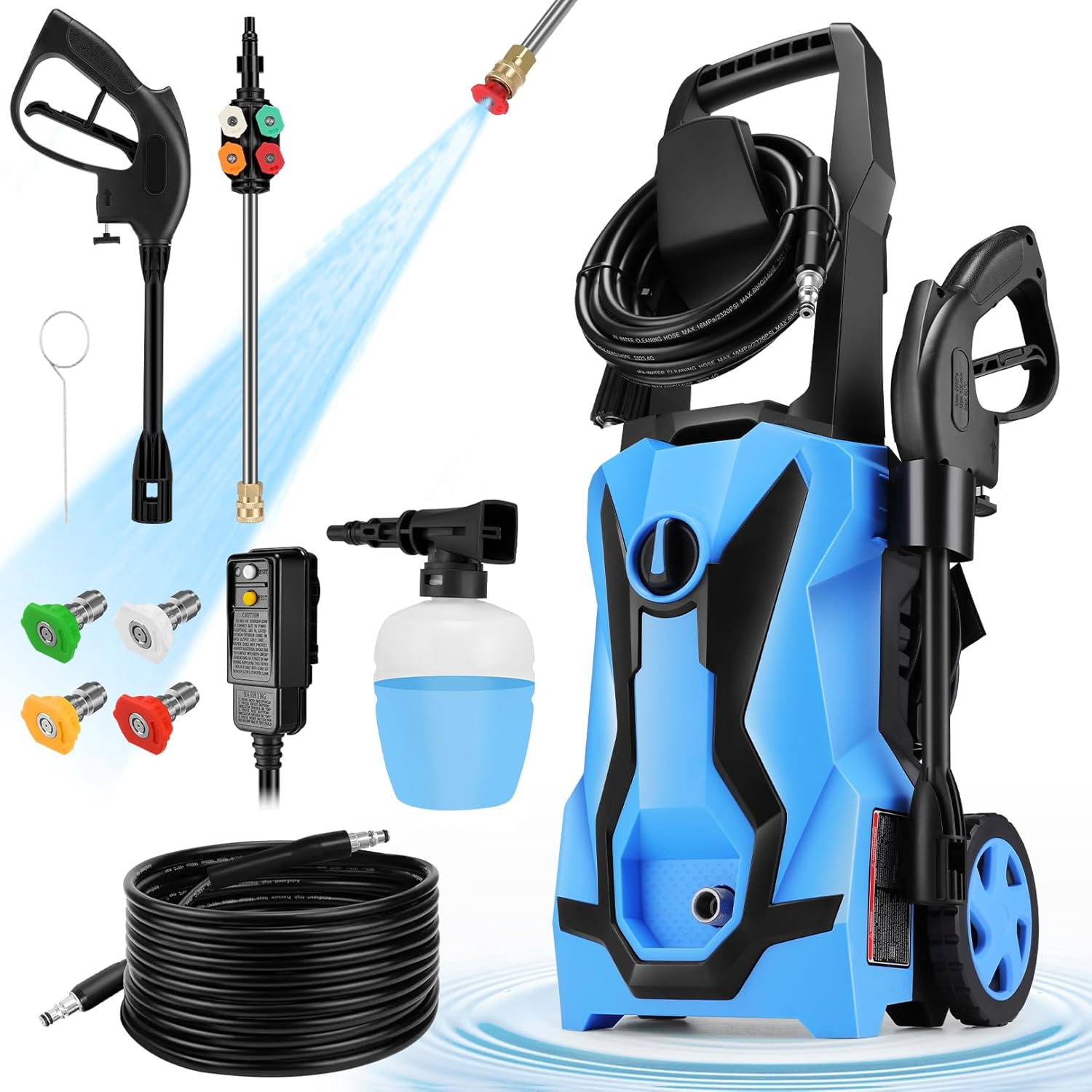 Power Washer Homdox 5000 Pressure Washer 1700W Power Washer High ...