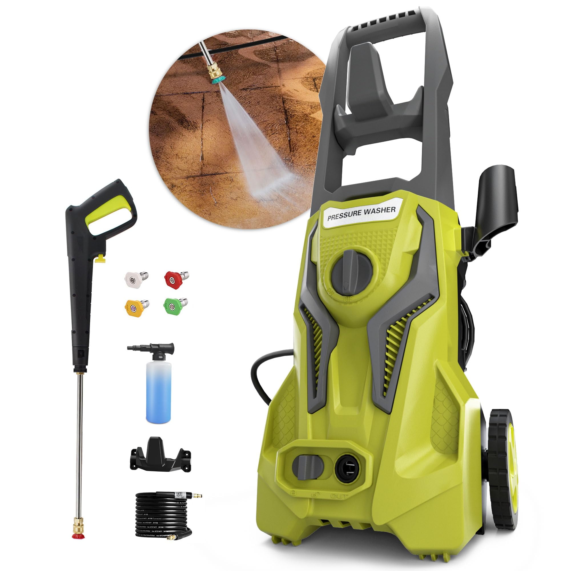 Power Washers Electric Powered - 4000 PSI 2.6 GPM High Pressure Washer ...