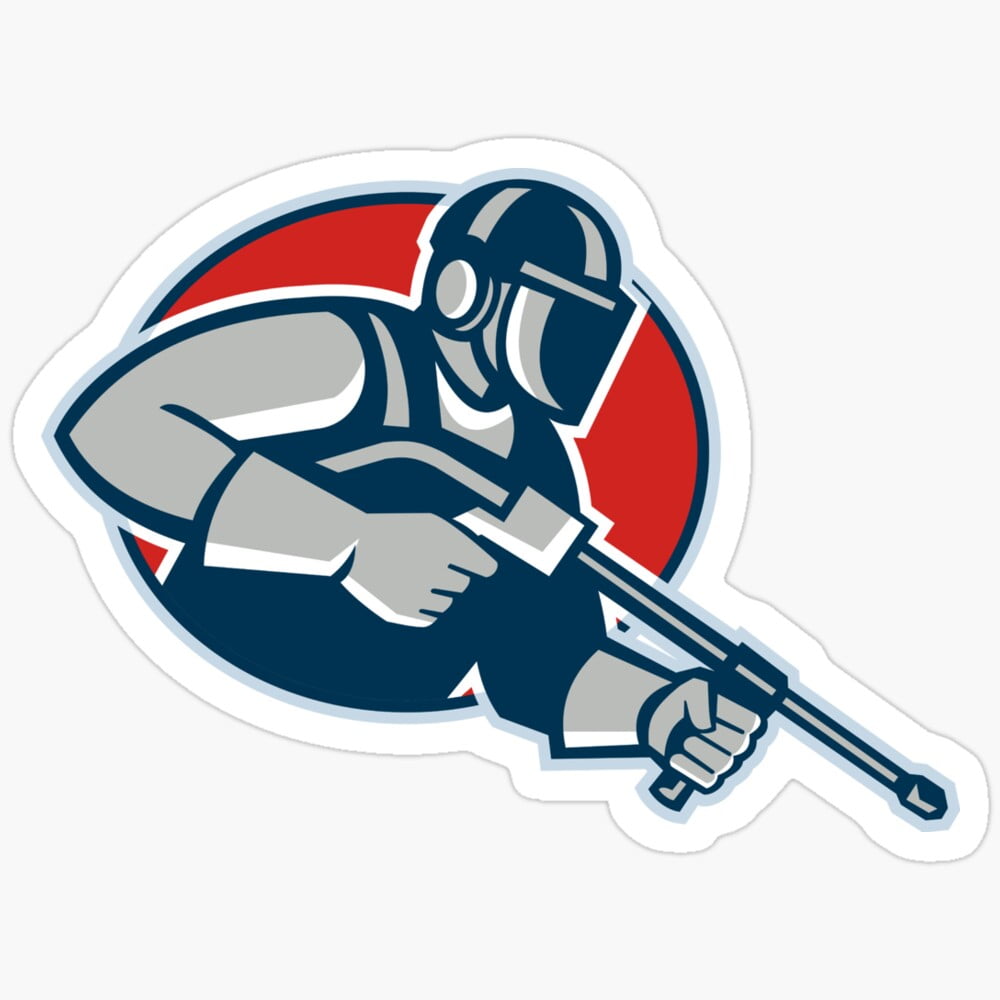 Power Washing Pressure Water Blaster Worker Sticker Phone Decal Water ...