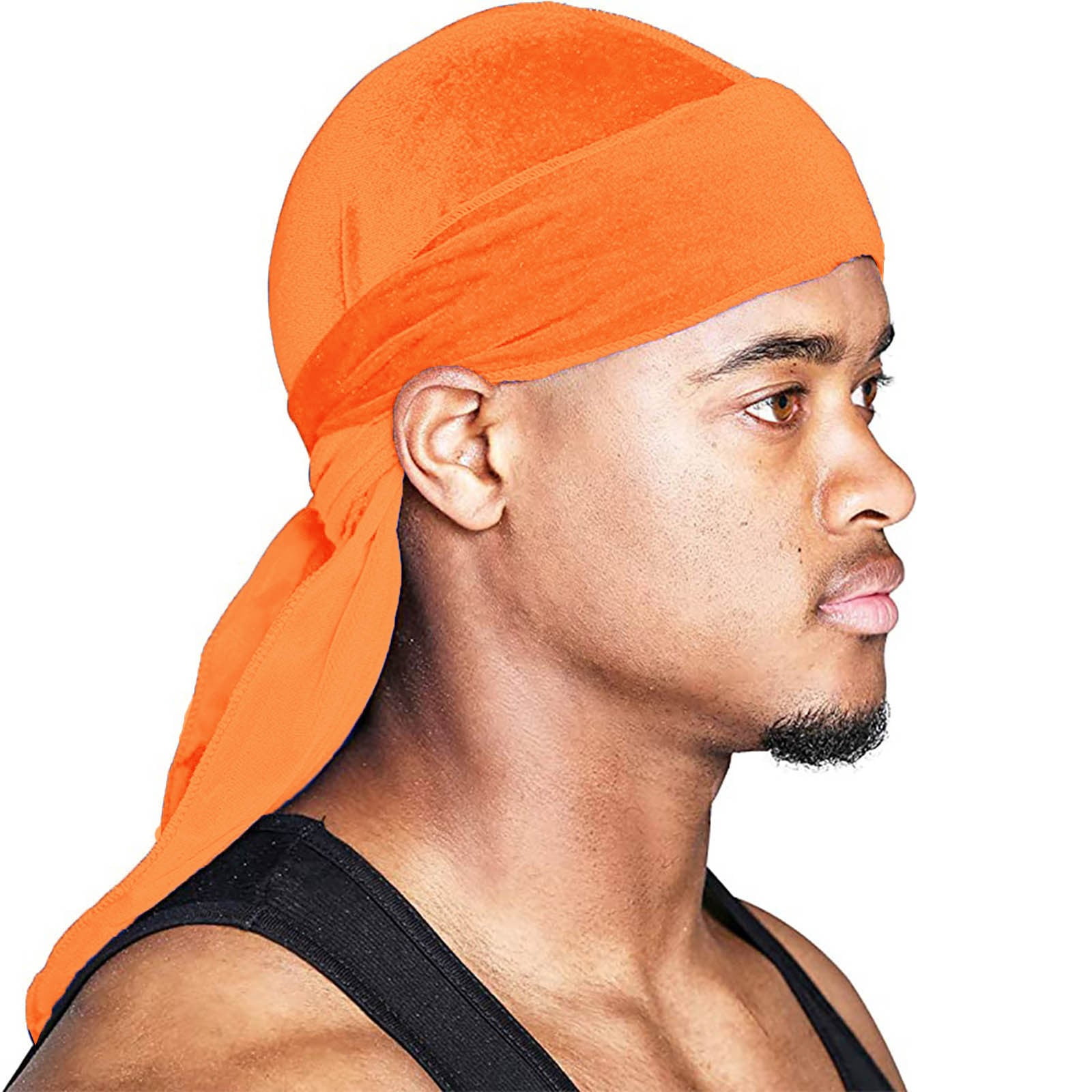 Power Waves Durag, Long Tail Satin Elastic Hat Velvet Hip Hop Durag ...