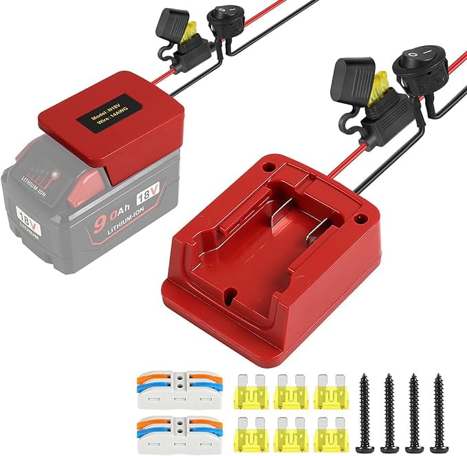 Power Wheel Battery Adapter for Milwaukee M18 Battery Converter Kit ...