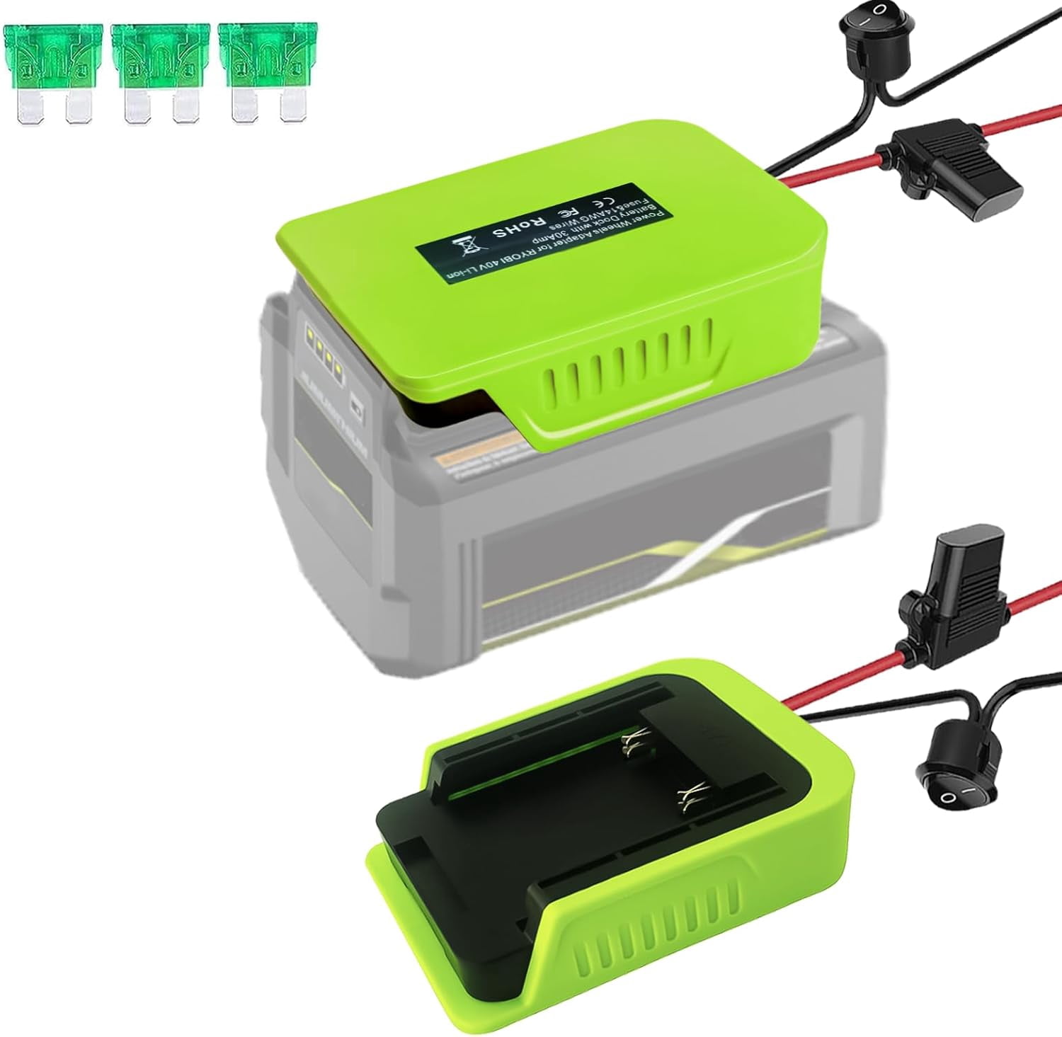 Power Wheel DIY Adapter for Ryobi 40V Lithium-ion Battery Dock Power ...
