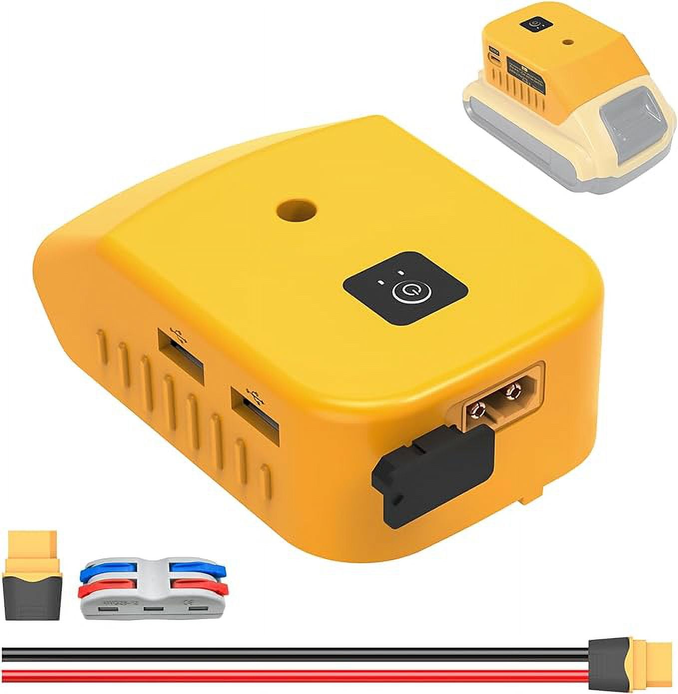 Power Wheels Battery Adapter with USB Ports & XT60 Port, Fit for DeWalt ...