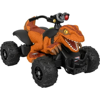 12V Power Wheels Jurassic World Dino Racer Battery-Powered Ride-On ATV ...
