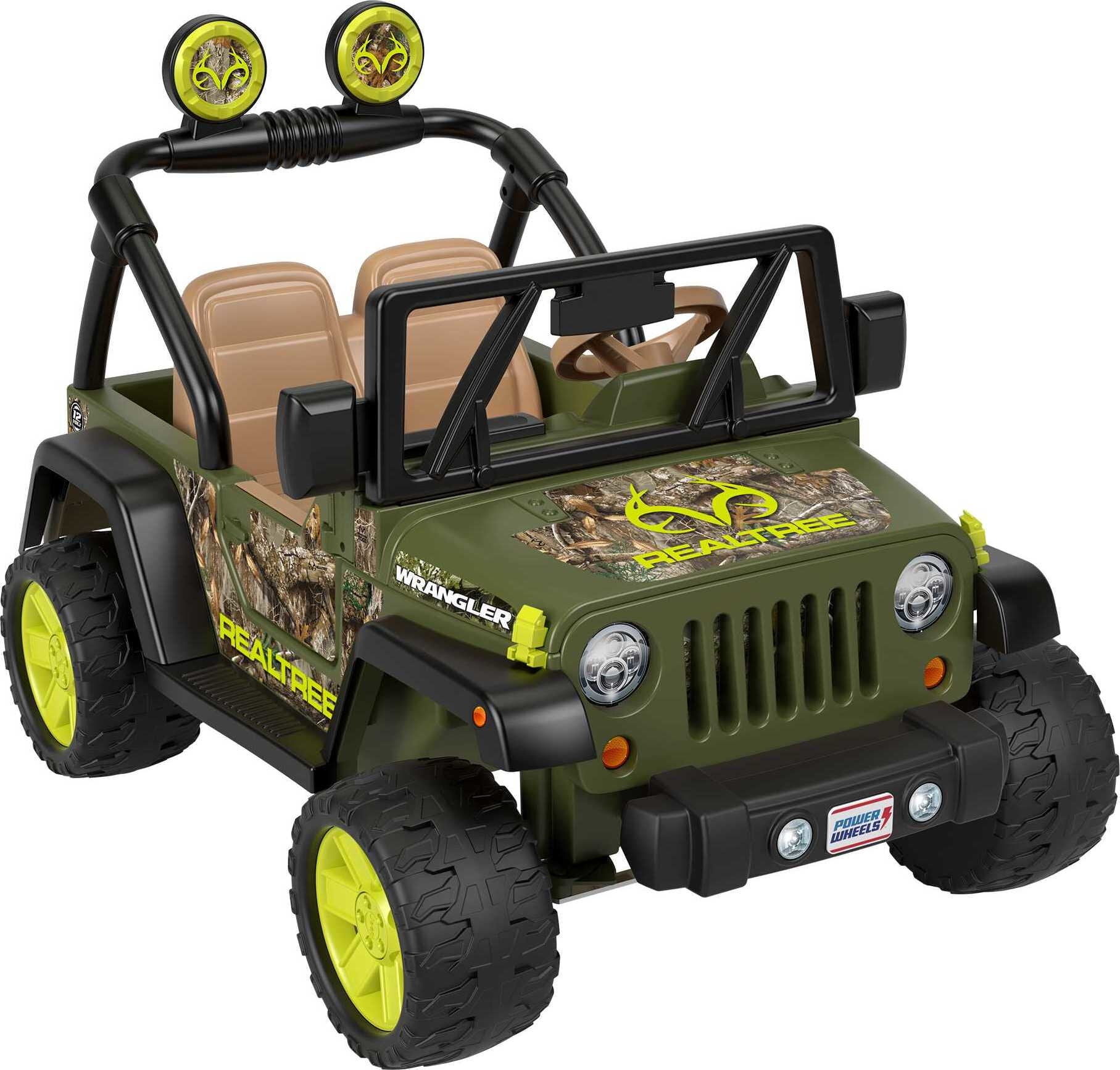 12V Power Wheels Jeep Wrangler Ride-On Vehicle with Sounds & Storage in ...