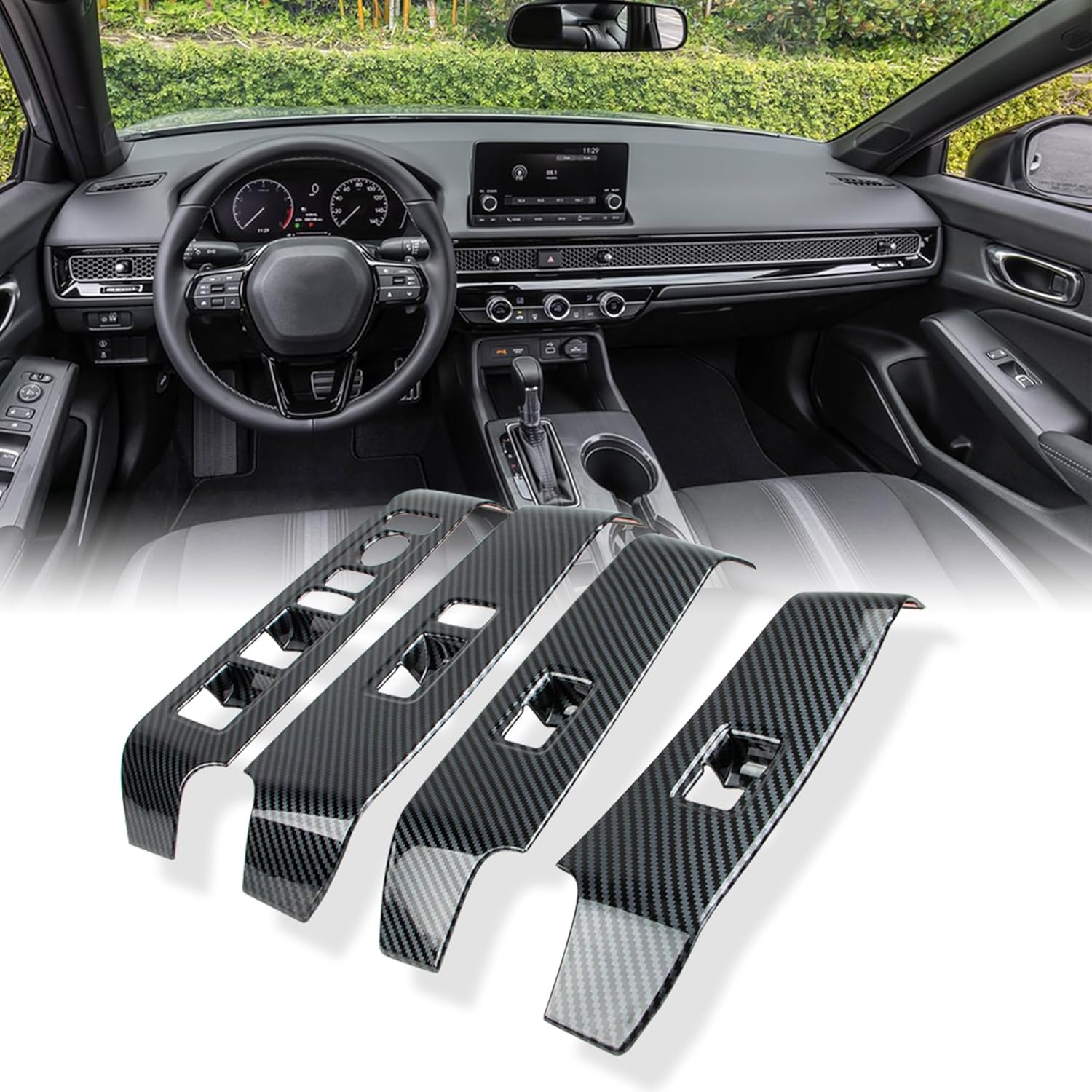 Power Window Switch Panel Cover Compatible With 2022-2024 Honda Civic ...