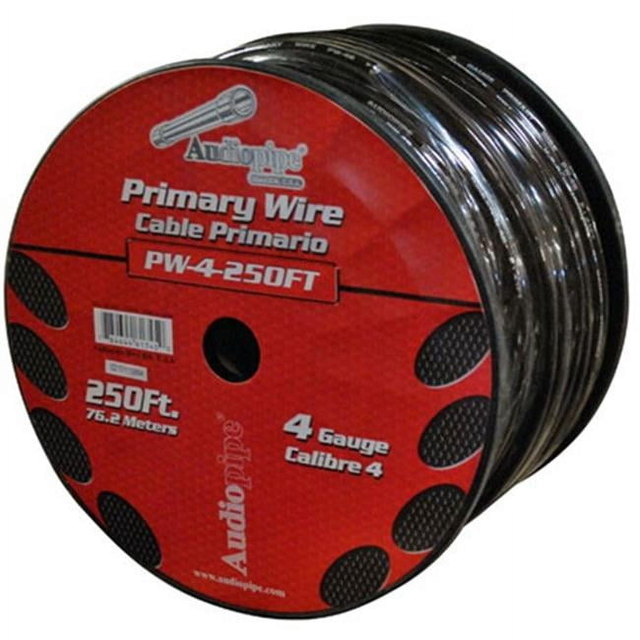 Audiopipe Power Wire 4ga 250' Black - Walmart.com