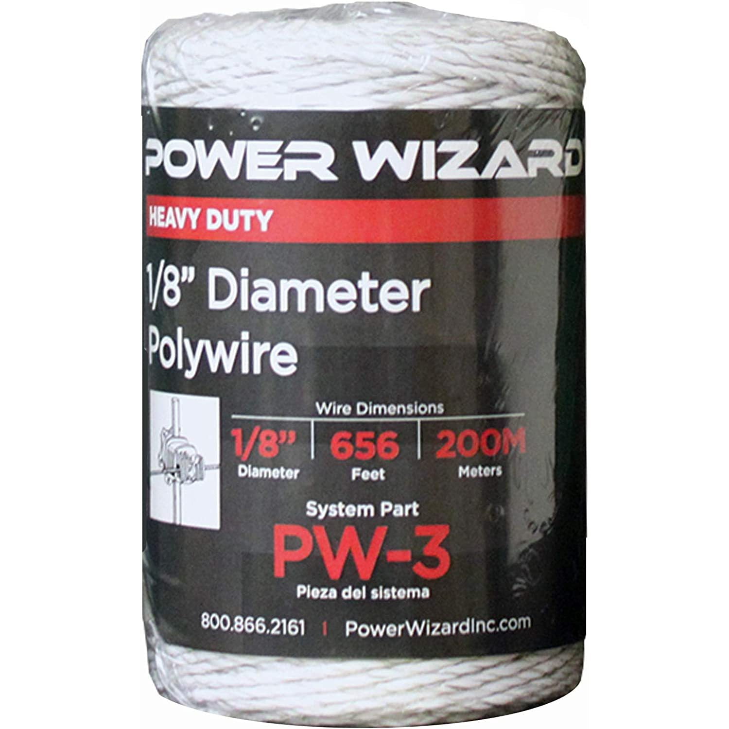Power Wizard Electric Fence Wire Polywire 6 Strand 656 Feet - Walmart.com