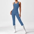 Power Workout Jumpsuit for Women Yoga Gym Seamless One Piece Racerback ...