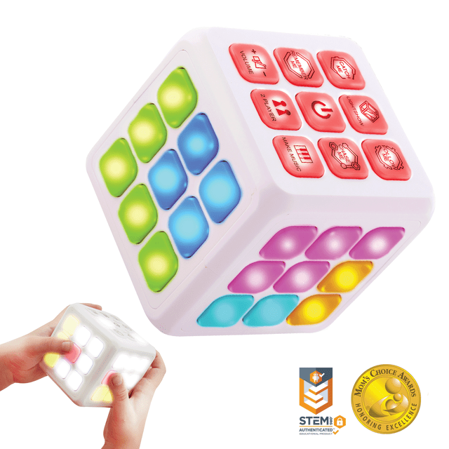 Power Your Fun Cubik 5 Brain Memory Games LED Cube (White) - Walmart.com
