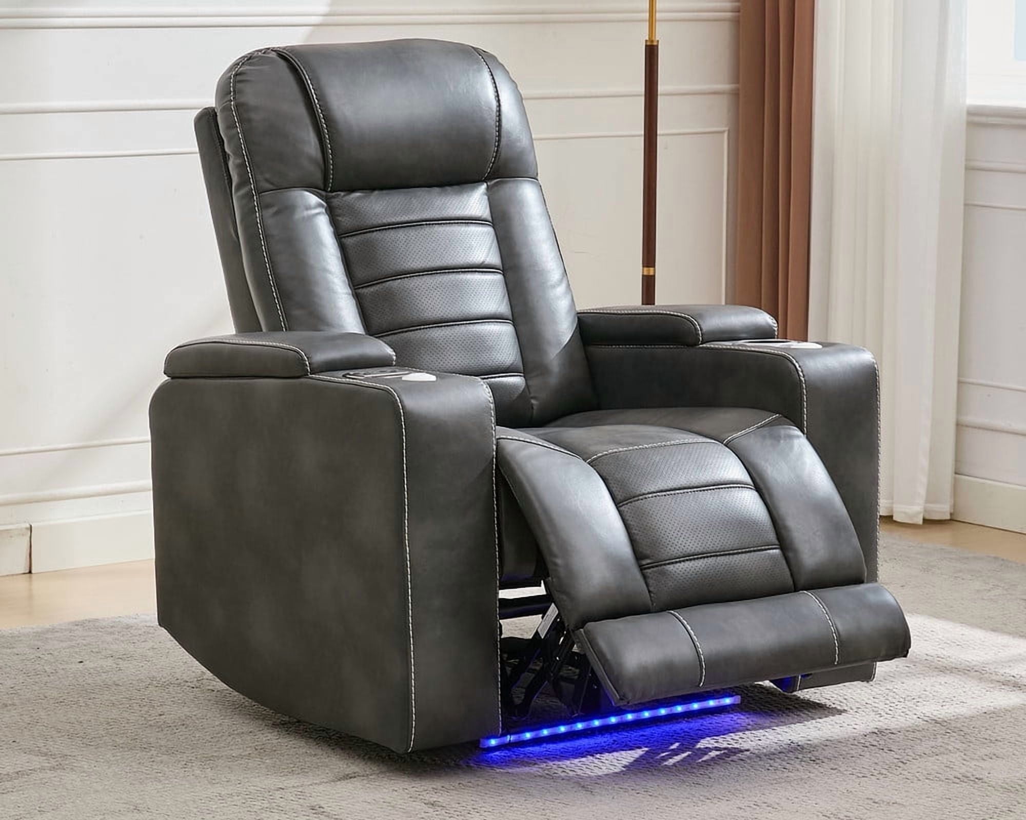 Power Zero Gravity Recliner with Adjustable Headrest,Wireless Charger ...