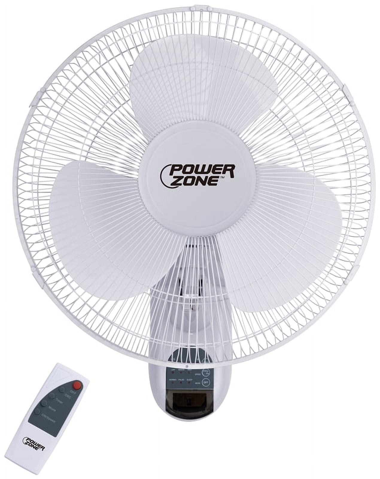 Power Zone FW40-S1 16" Wall-mount fan with 3 Speed Settings, Blade ...
