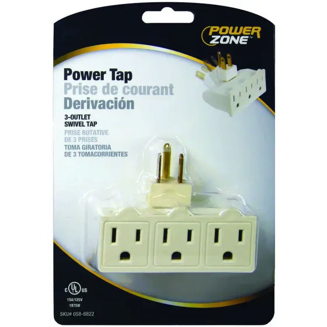 Power Zone OR101100 3 Outlet Swivel Power Tap, Each - Walmart.com