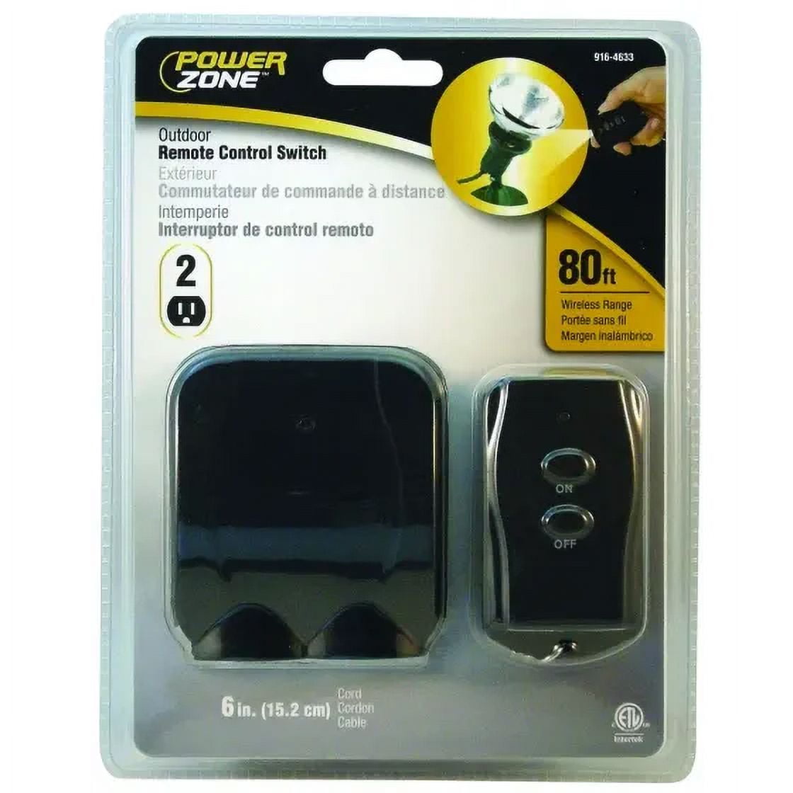 Power Zone TNOREM02 2 Outlet Outdoor Remote Control Switch, Each ...