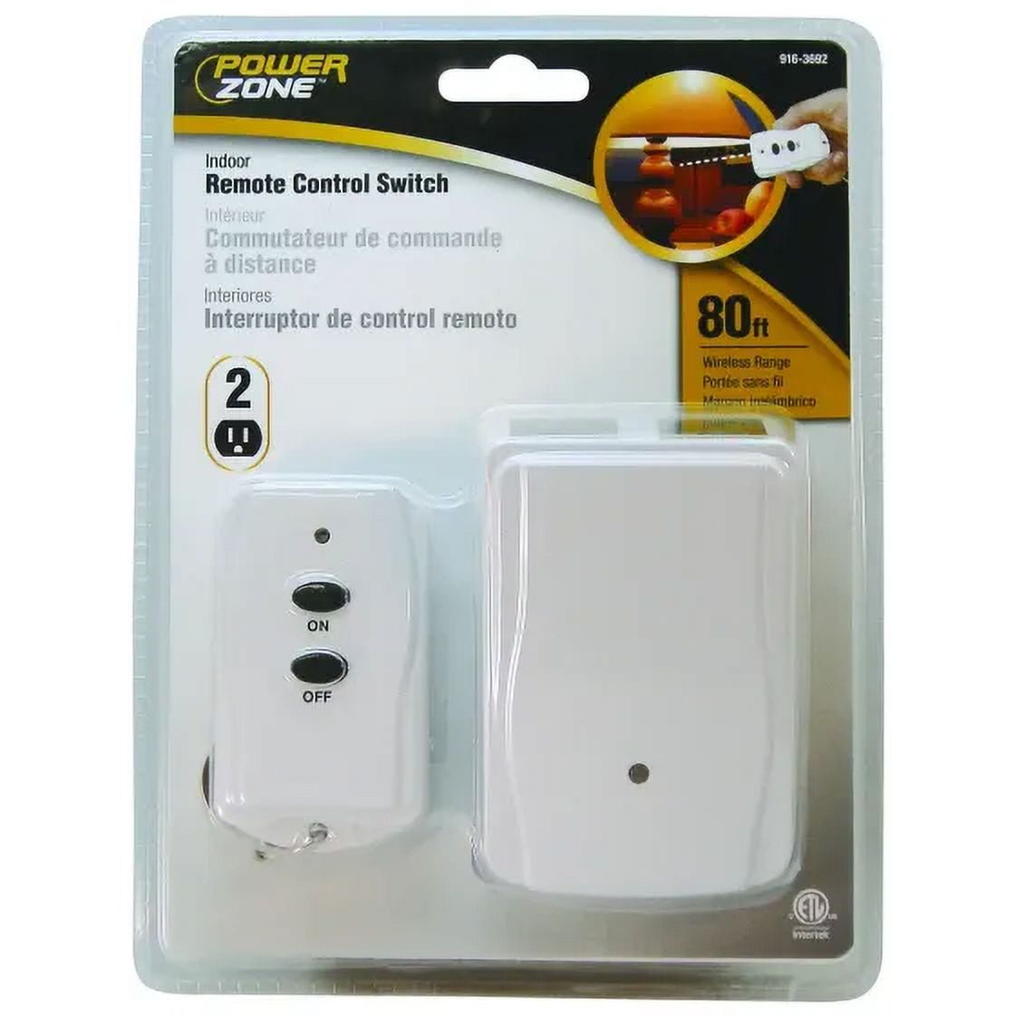 Power Zone TNRC21 2 Outlet Plug In Indoor Remote Control, Each ...