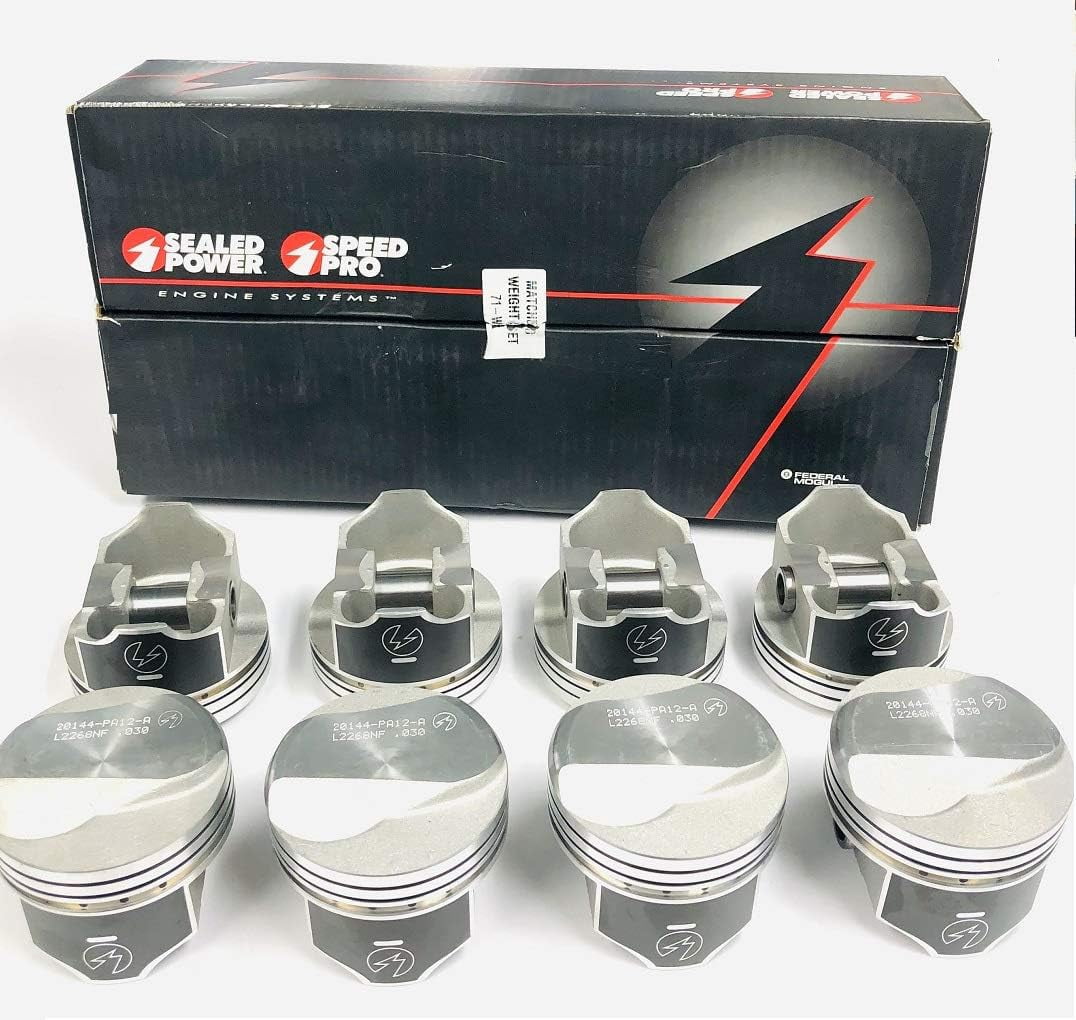 Power forged L2268NF +.030 Dome Coated skirt Pistons & Rings Set ...