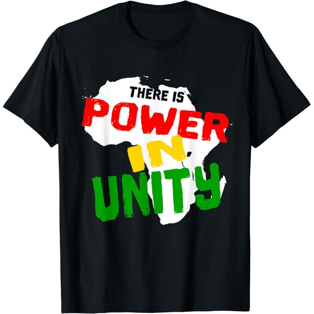Power in Unity Black History Month 2024 Africa Map Pride T-Shirt ...