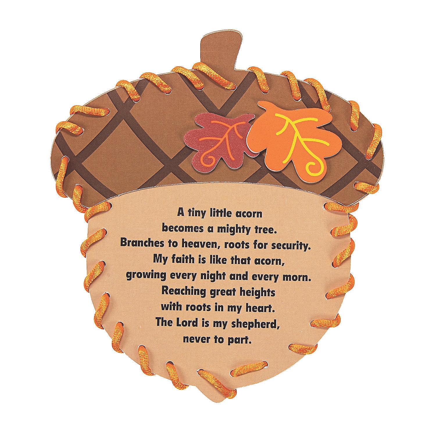 Power in the Acorn Lacing Craft Kit, Makes 12, Craft Kits, Fall, 12 ...