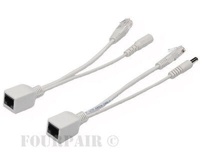 Power over Ethernet Passive PoE Adapter Injector + Splitter Kit 5v 12v ...