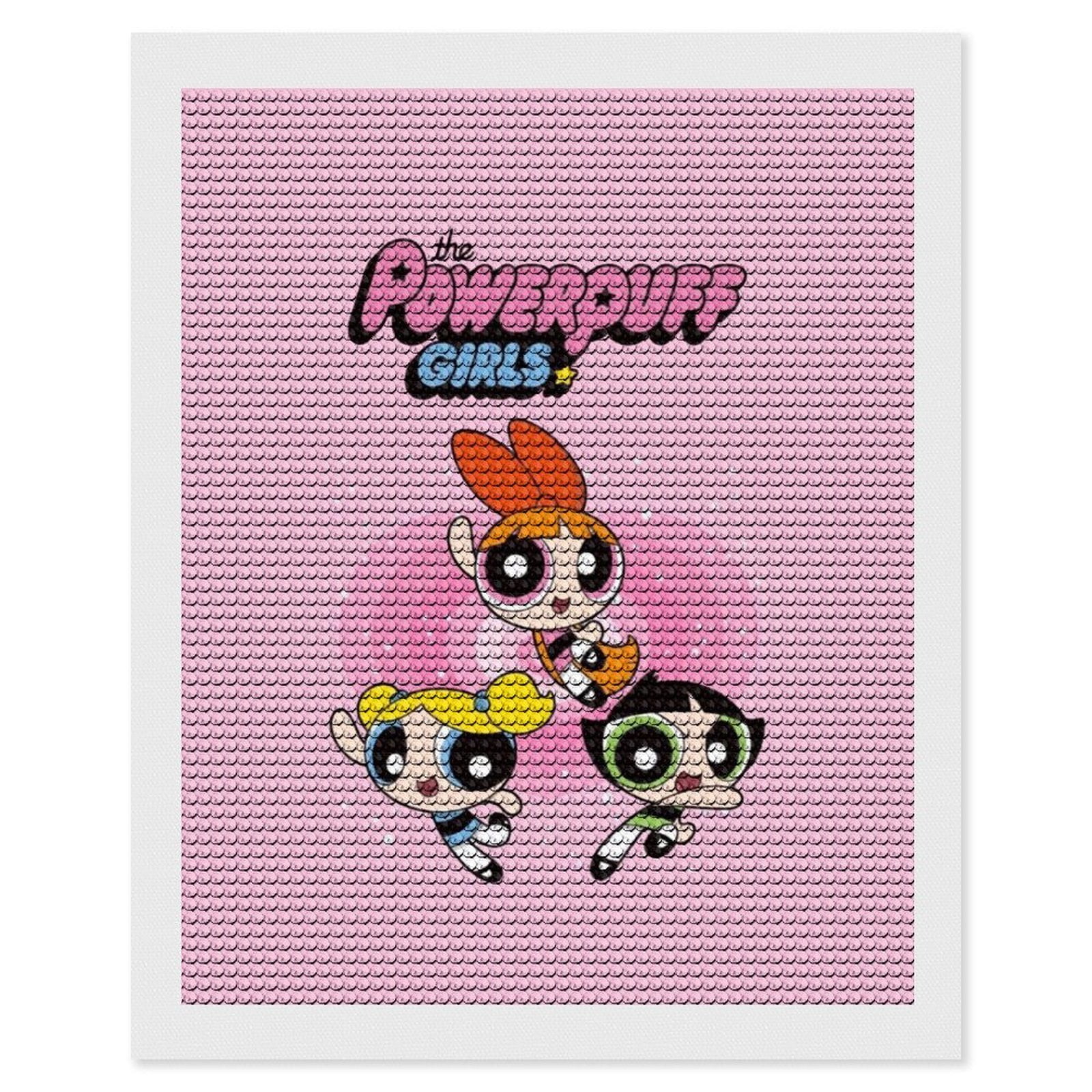 Powerpuff Gir Diamond Art Kits for Adults Cartoon 5D DIY Diamond Art ...