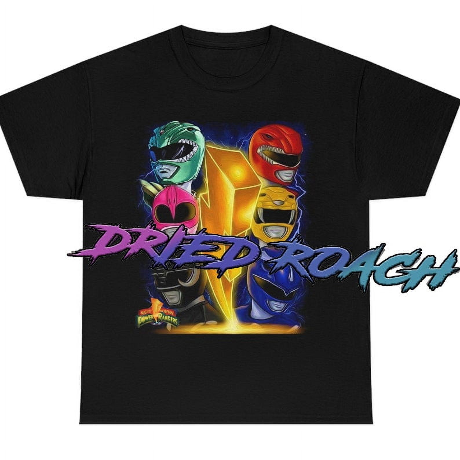 Power ranger - blacked out shirt - green ranger and white ranger ...