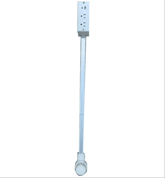 Power socket extender, 2x AC sockets 1x USB A 1x USB C Retractable 180 ...