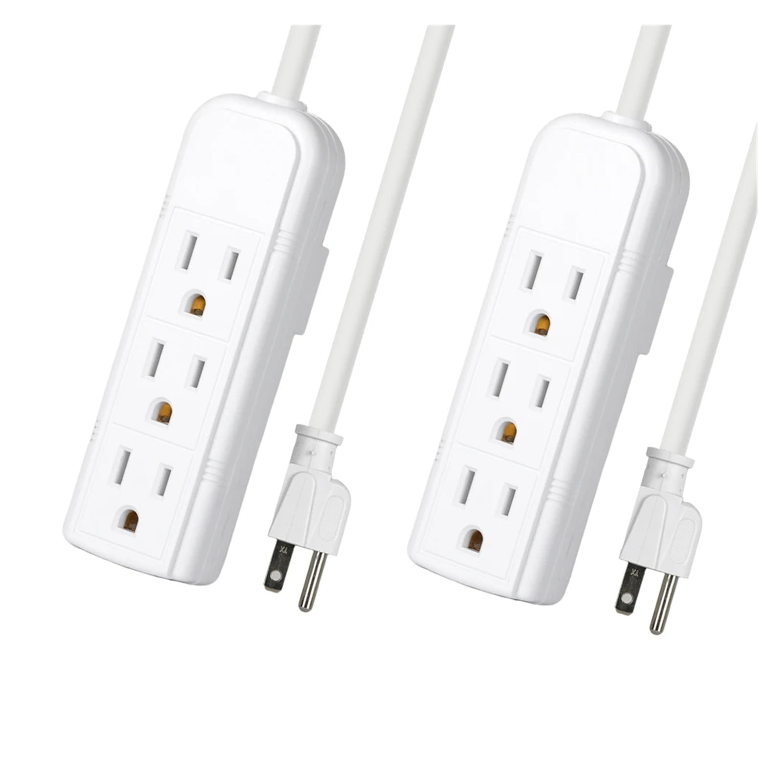 Power strip with flat plug, US Standard - 3 ground sockets, heavy duty ...