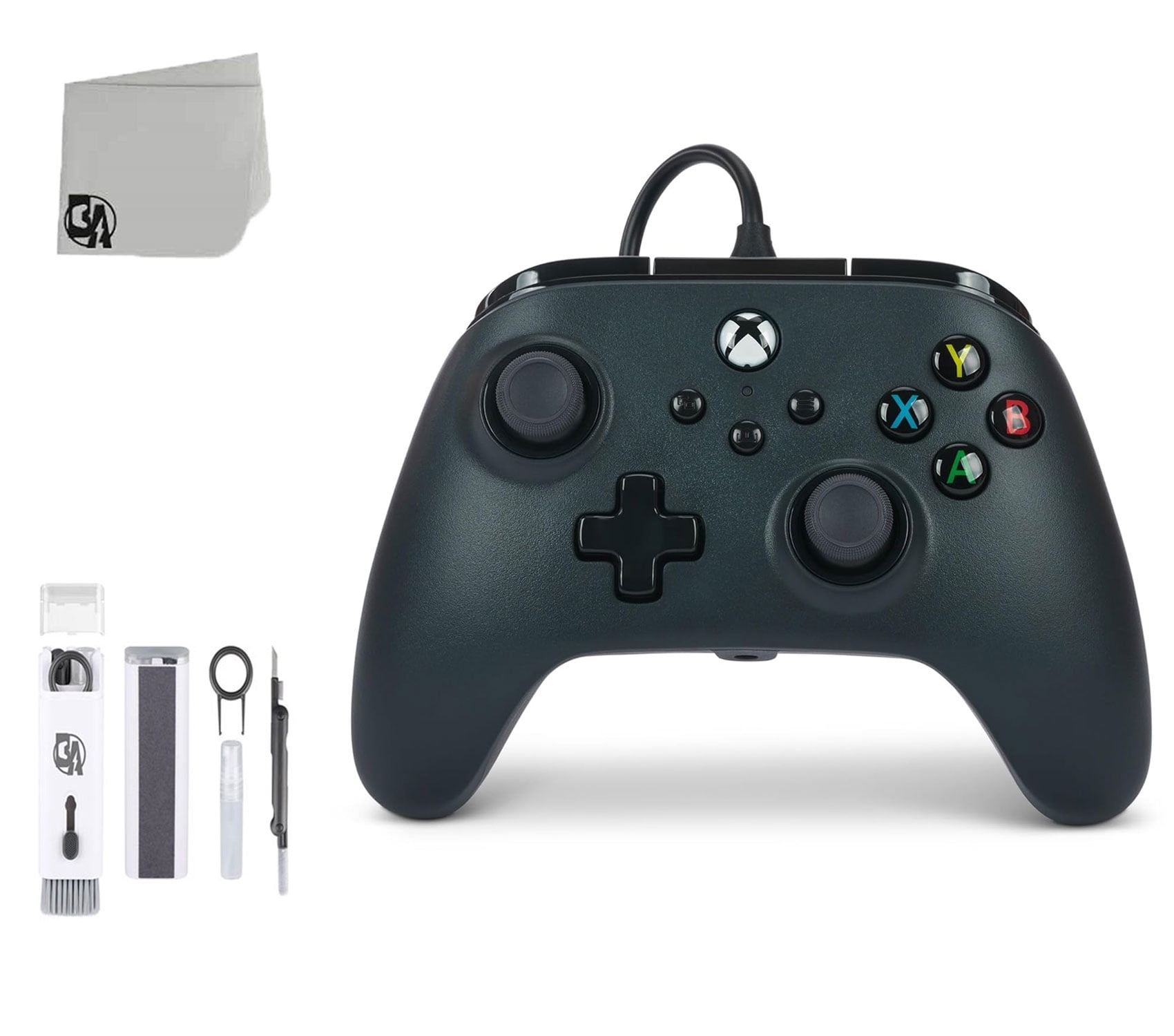 PowerA Black Wired Controller for Xbox Series X|S + Cleaning Kit BOLT ...