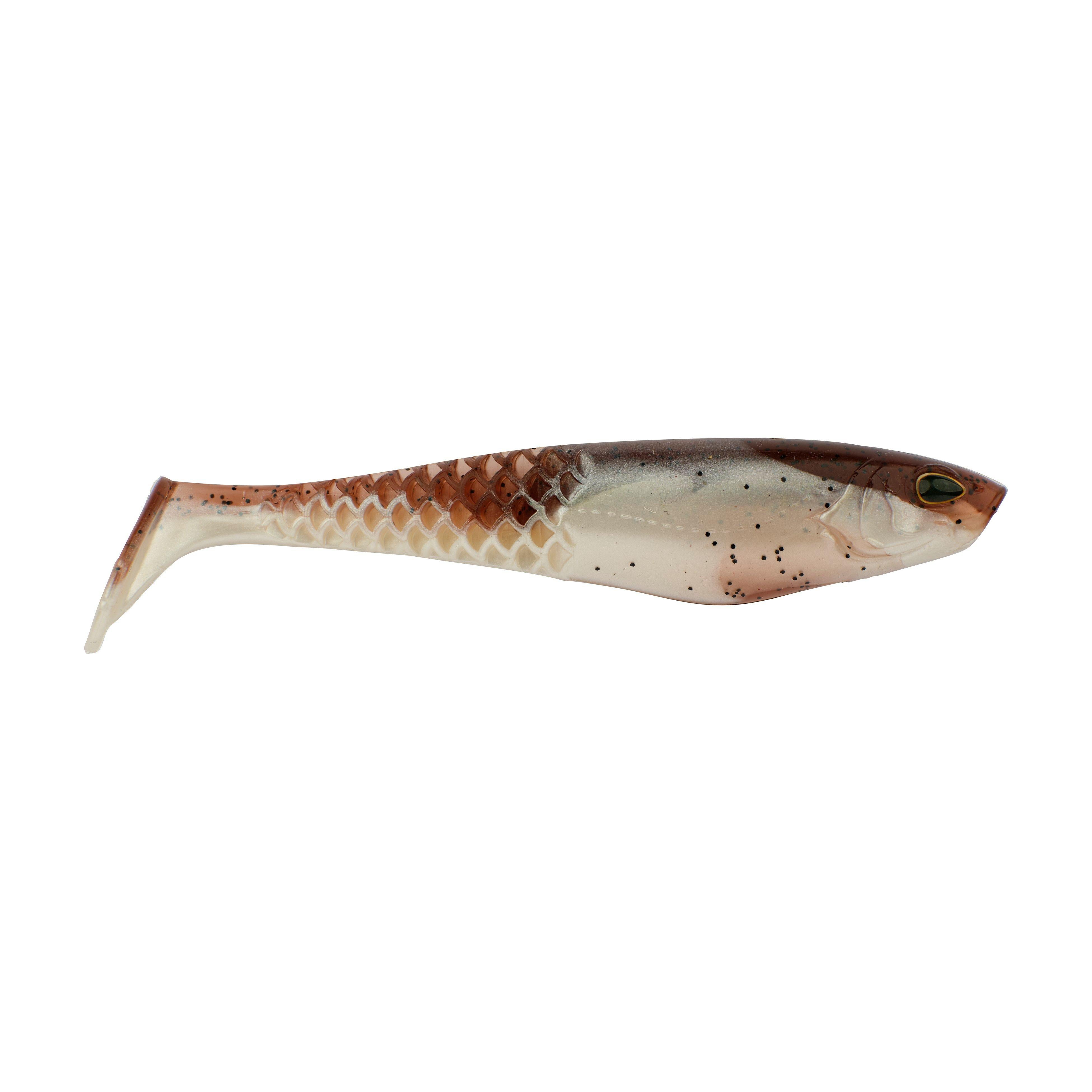 Berkley PowerBait® Unrigged CullShad, 5 in, Green Pumpkin Pearl White ...