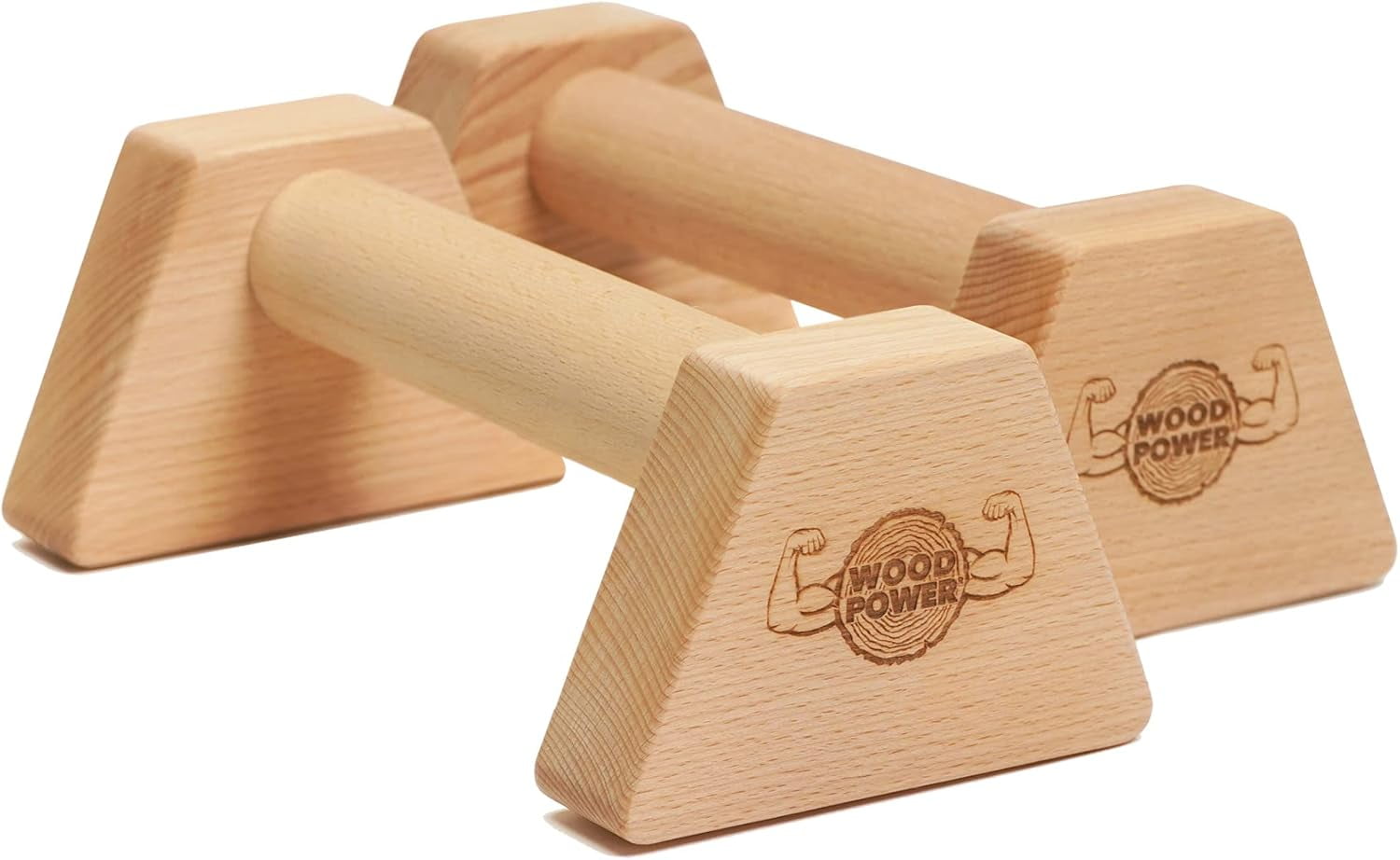 PowerBars, Wooden Parallettes Push Up Bars, Joint-Friendly Beech Wood ...