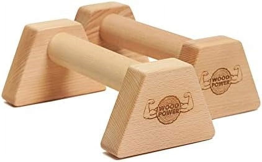 - PowerBars, Wooden Parallettes Push Up Bars, Joint-Friendly Beech Wood ...