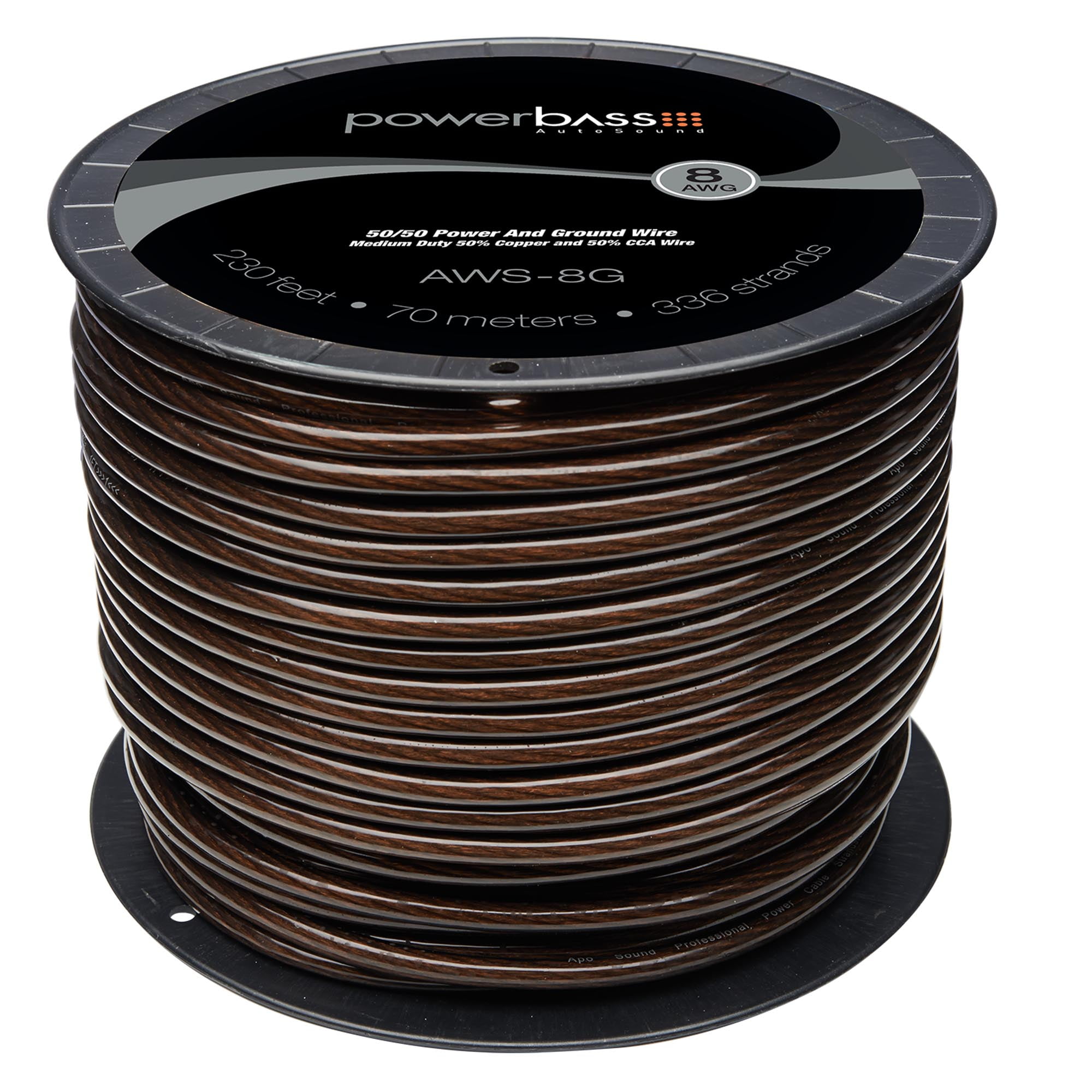 PowerBass AWS-8G - 8 Gauge 230 Feet Ground Wire Spool - Walmart.com