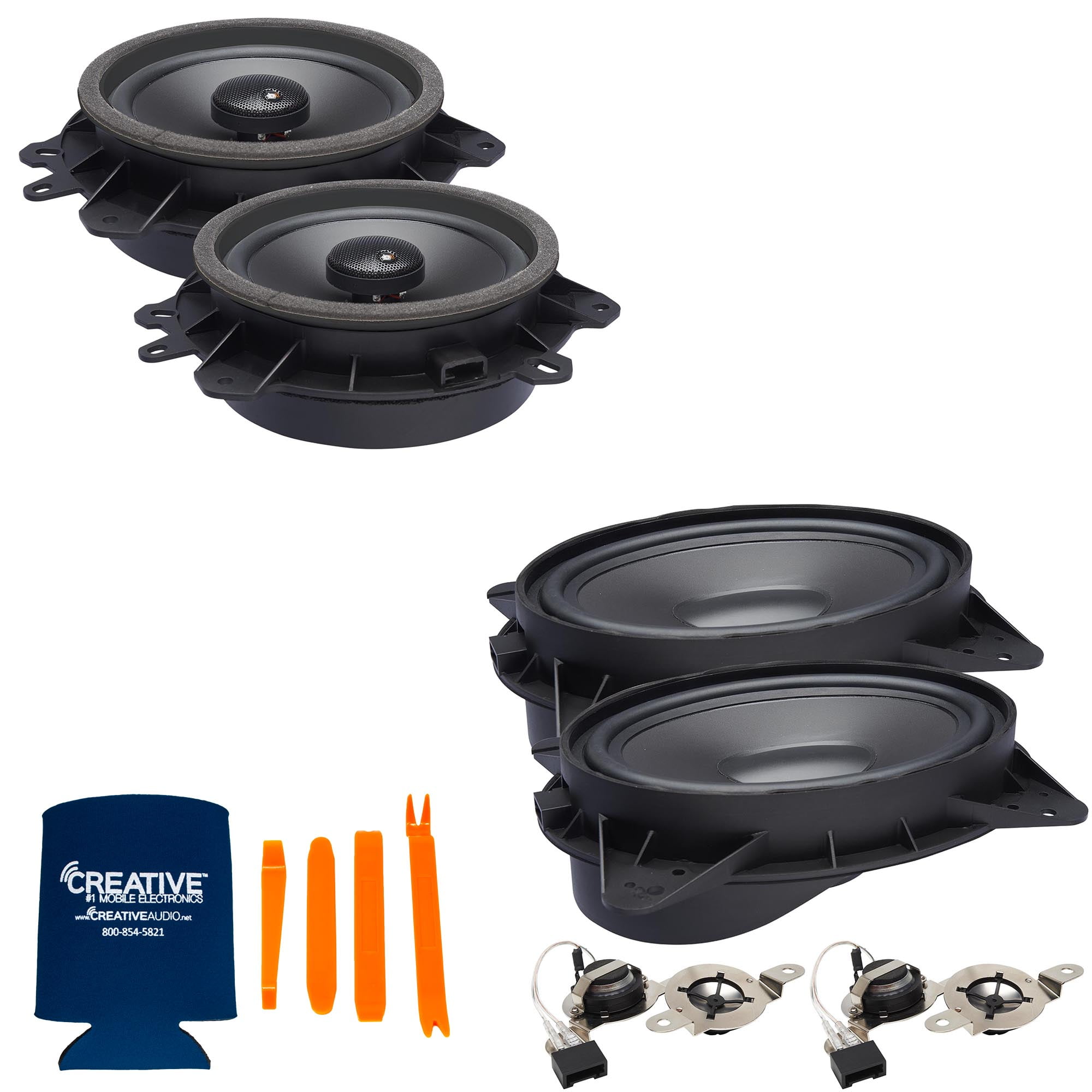 PowerBass OE Series Direct Replacement Speakers with Front Tweeters ...