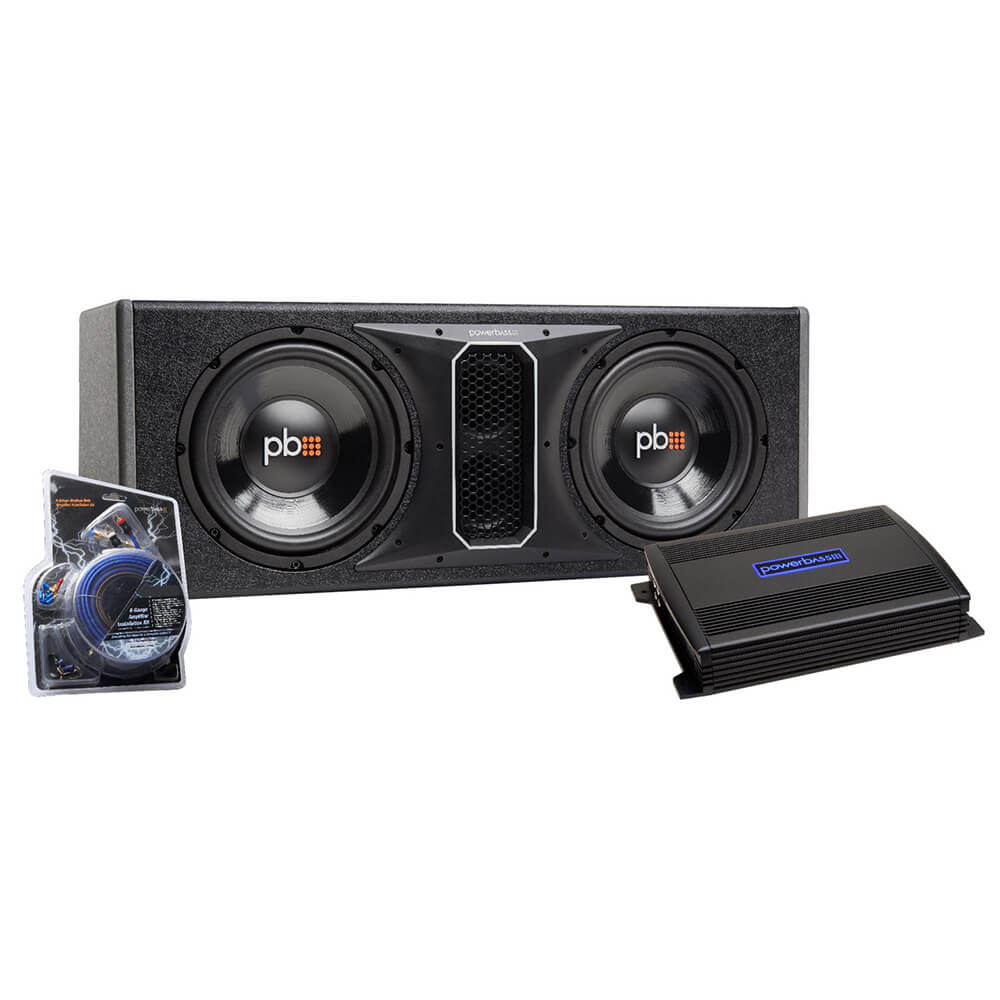 Kicker 12 Inch Bass Bundle 2 44CWCS124 Subwoofers with CXA8001 and amp ...