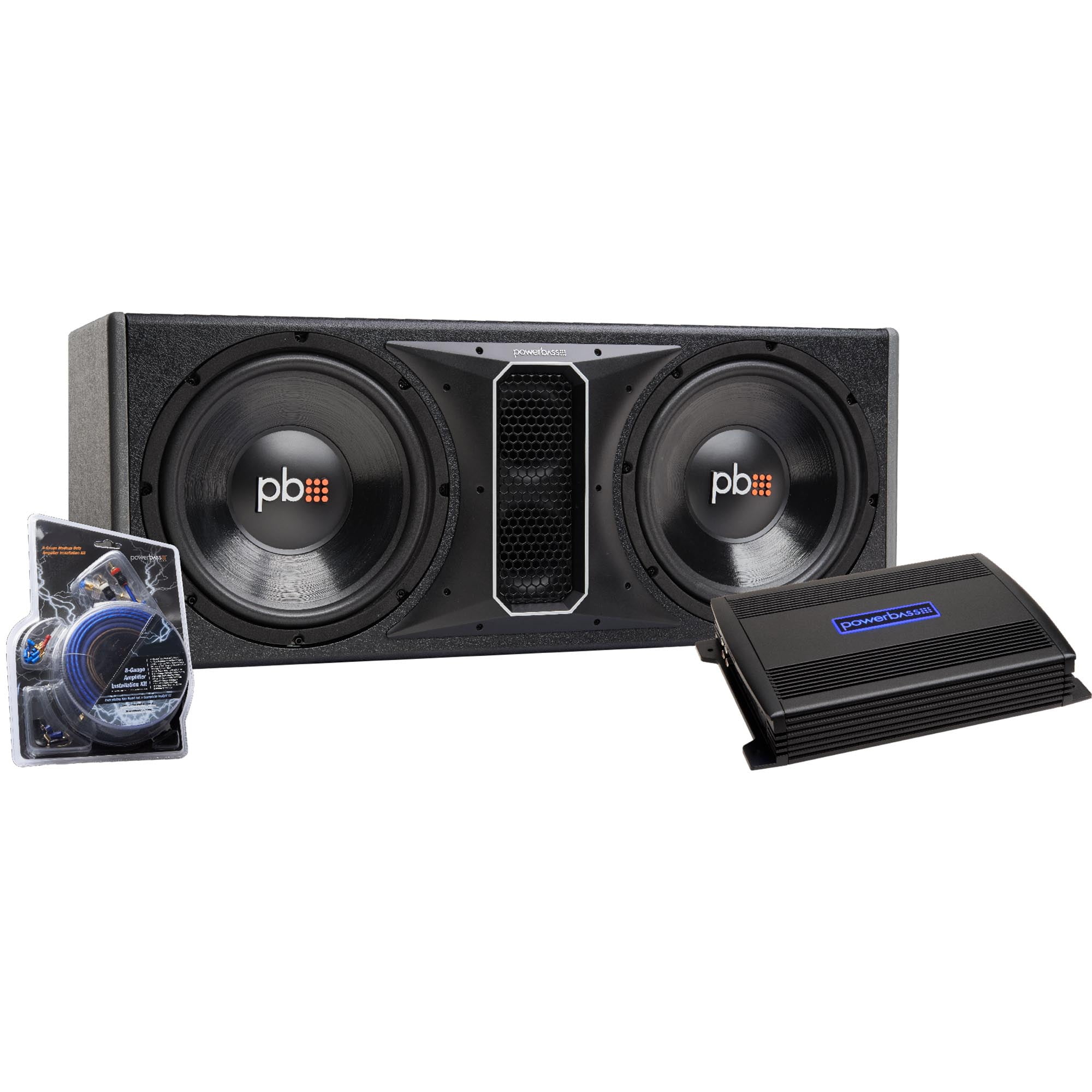 PowerBass PSPP122 Dual 12 inch Subwoofer Enclosure and Amp Kit ...
