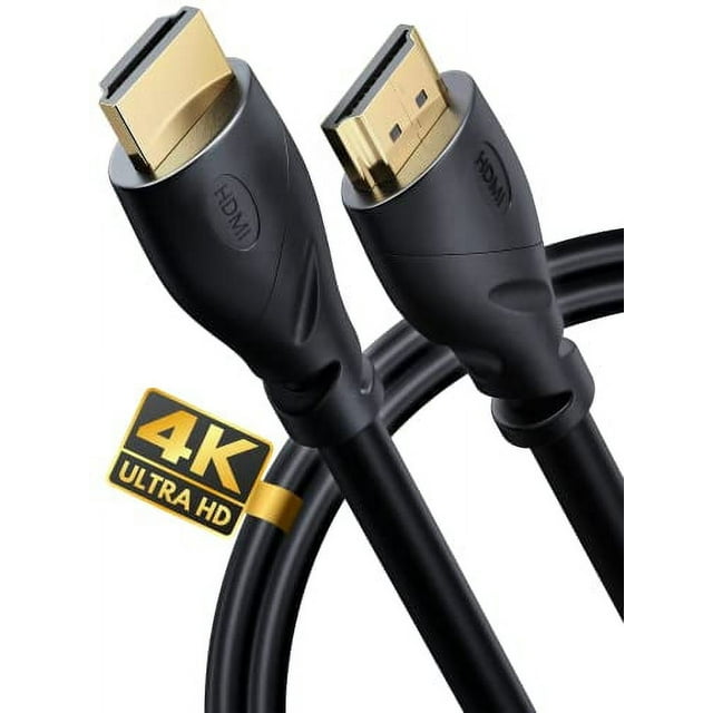 PowerBear 4K HDMI Cable 6 ft | High Speed, Rubber & Gold Connectors, 4K ...