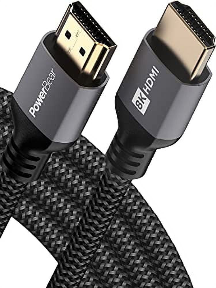 PowerBear Premium Ultra 8K HDMI Cable for TV, Computer, Gaming, 60Hz ...