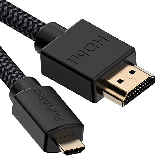PowerBear Micro HDMI to HDMI Adapter Cable (10 feet) 4K @ 60Hz with ...