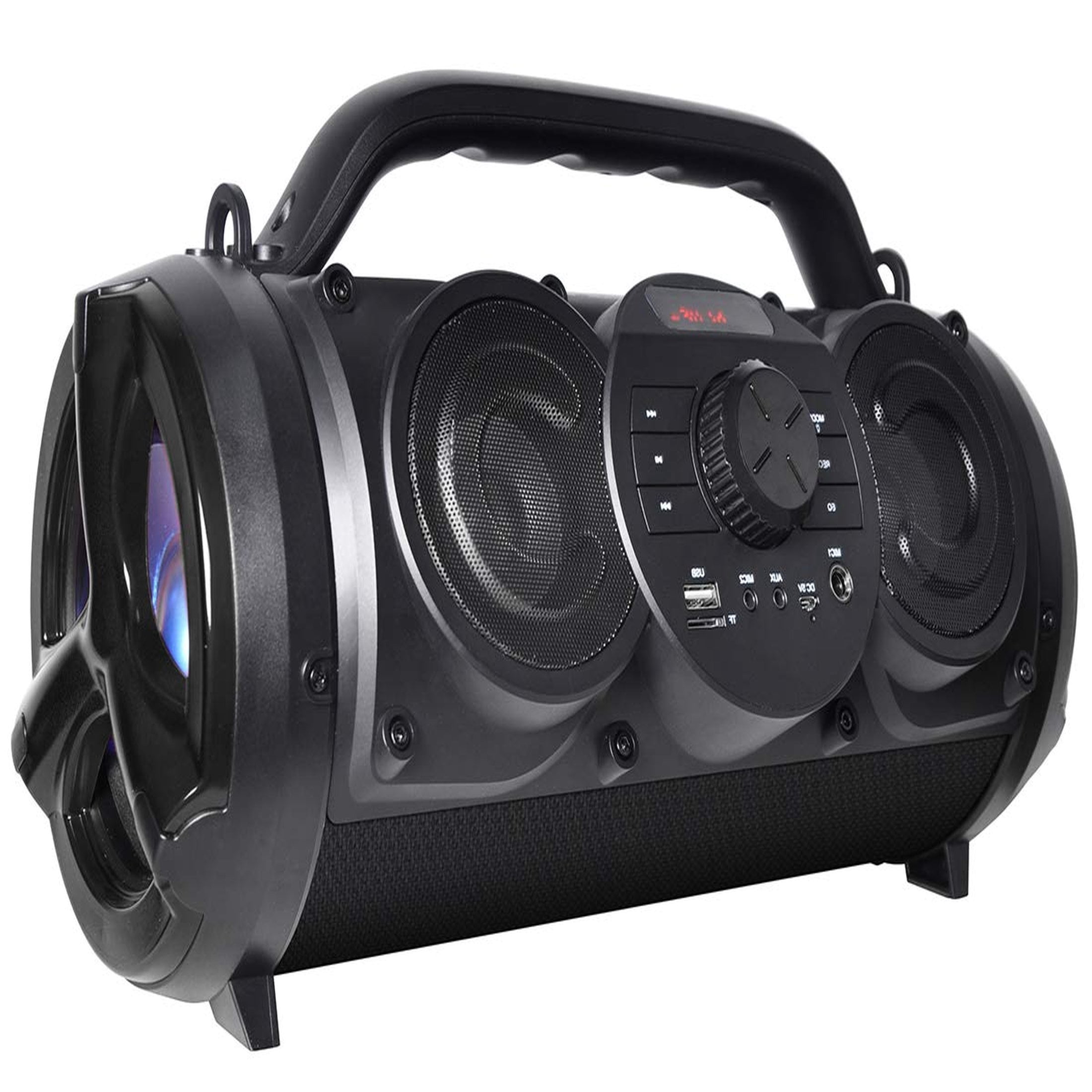 PowerBeat Portable Bluetooth Boombox with Deep Bass and LED Light ...