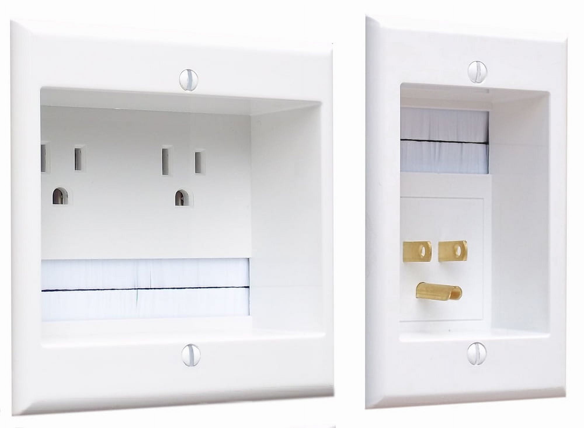 PowerBridge Dual Outlet Recessed In-Wall System, White - Walmart.com