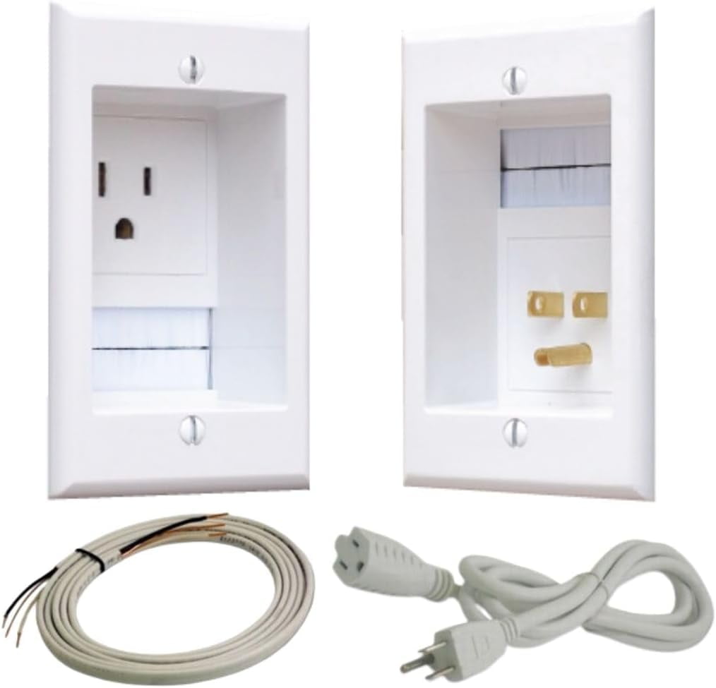 PowerBridge ONE-PRO-6 Single-Outlet Professional Grade Recessed In-Wall ...