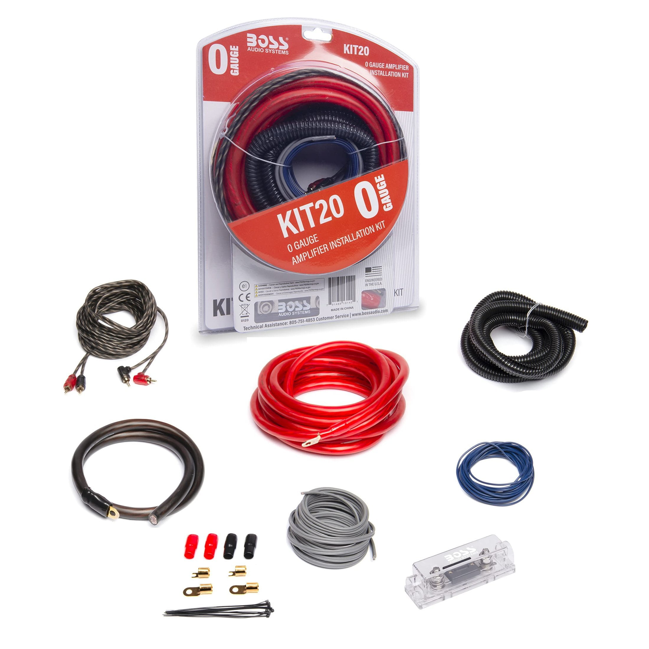 PowerConnect 0 Gauge Car Amplifier Wiring Installation Kit - Walmart.com